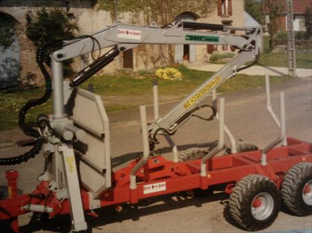 REMORQUE FORESTIERE HOMOLOGUEE AVEC GRUE PALMS: CMS à 18000 € | 87260 ...